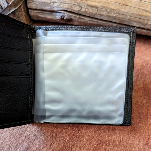 Amity | Bags | Vintage Genuine Leather Black Bifold Mens Amity Wallet ...